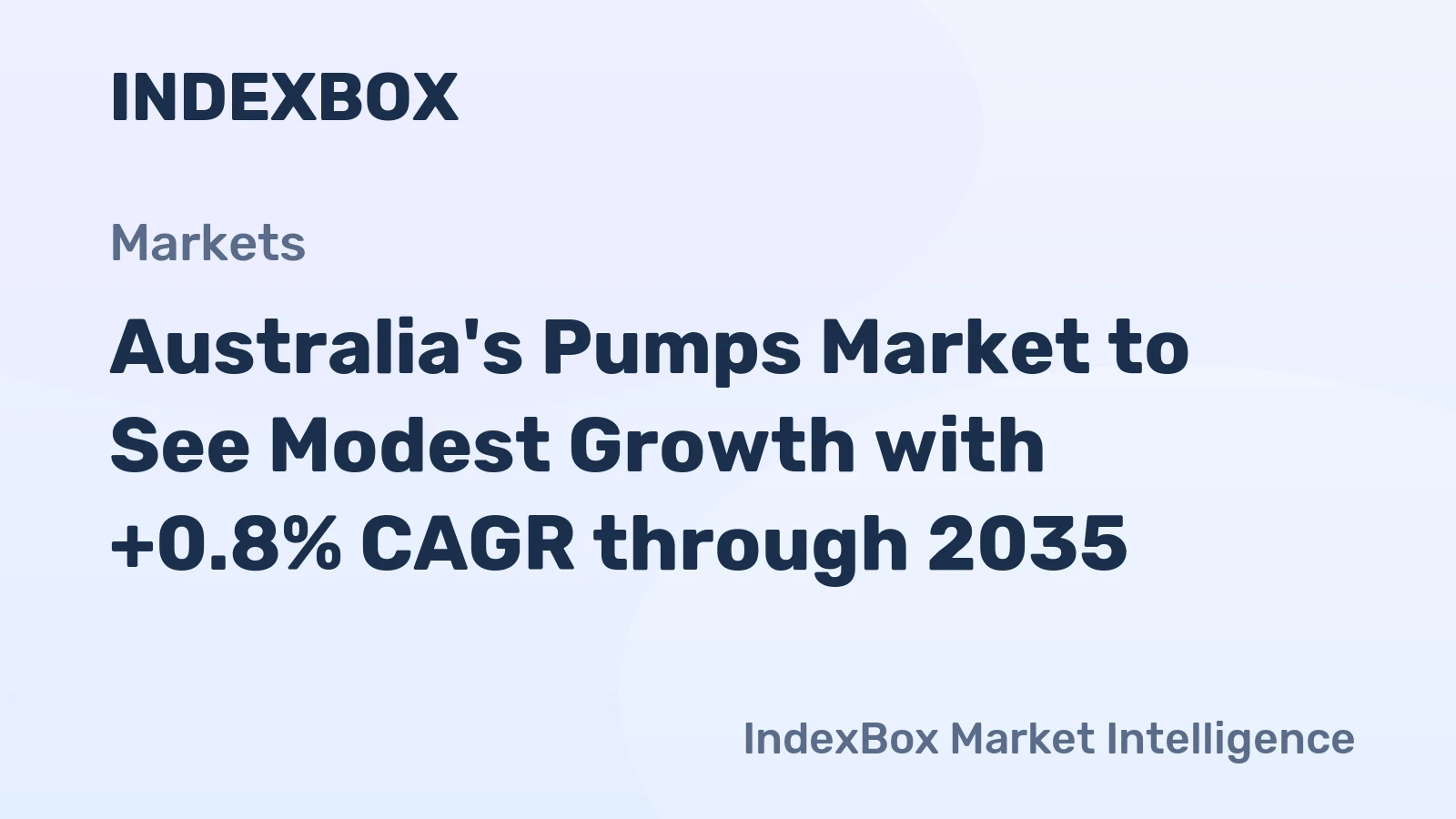 Australia's Pumps Market to See Modest Growth with +0.8% CAGR through 2035