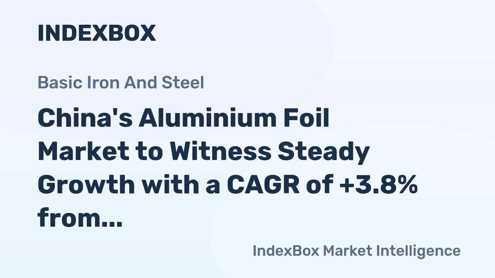 China's Aluminium Foil Market to Witness Steady Growth with a CAGR of +3.8% from 2024 to 2035