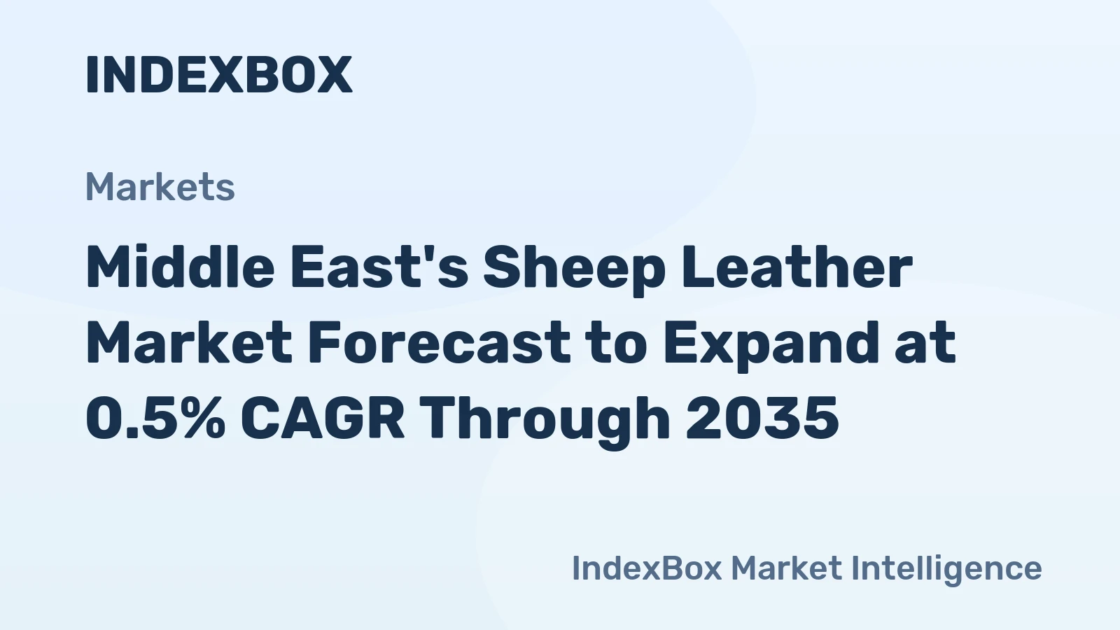 Middle East's Sheep Leather Market Forecast to Expand at 0.5% CAGR Through 2035