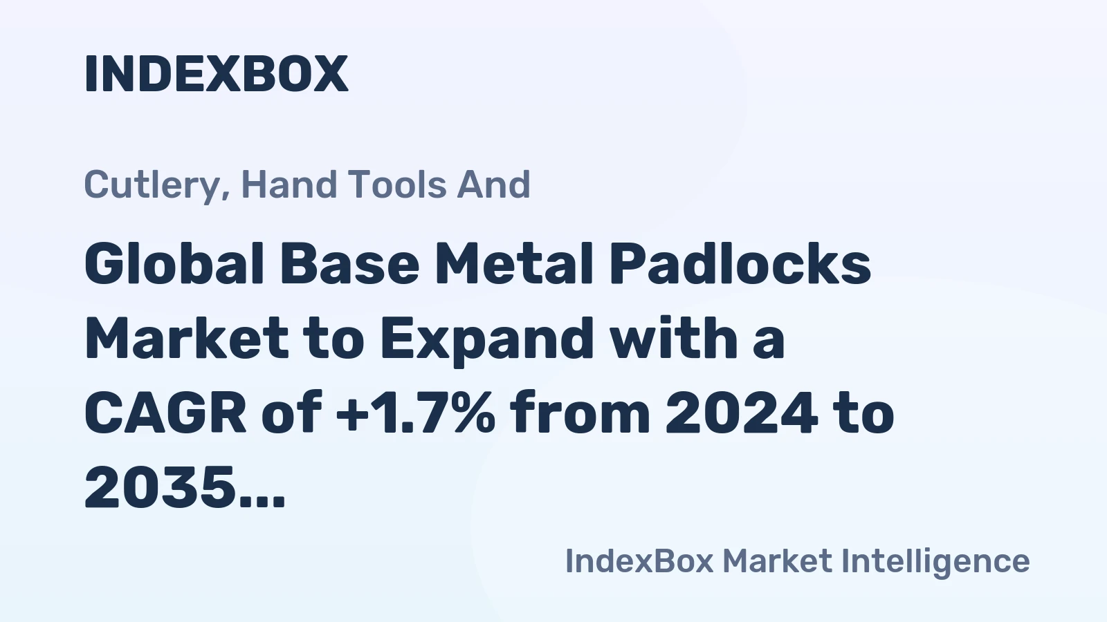 Global Base Metal Padlocks Market to Expand with a CAGR of +1.7% from 2024 to 2035