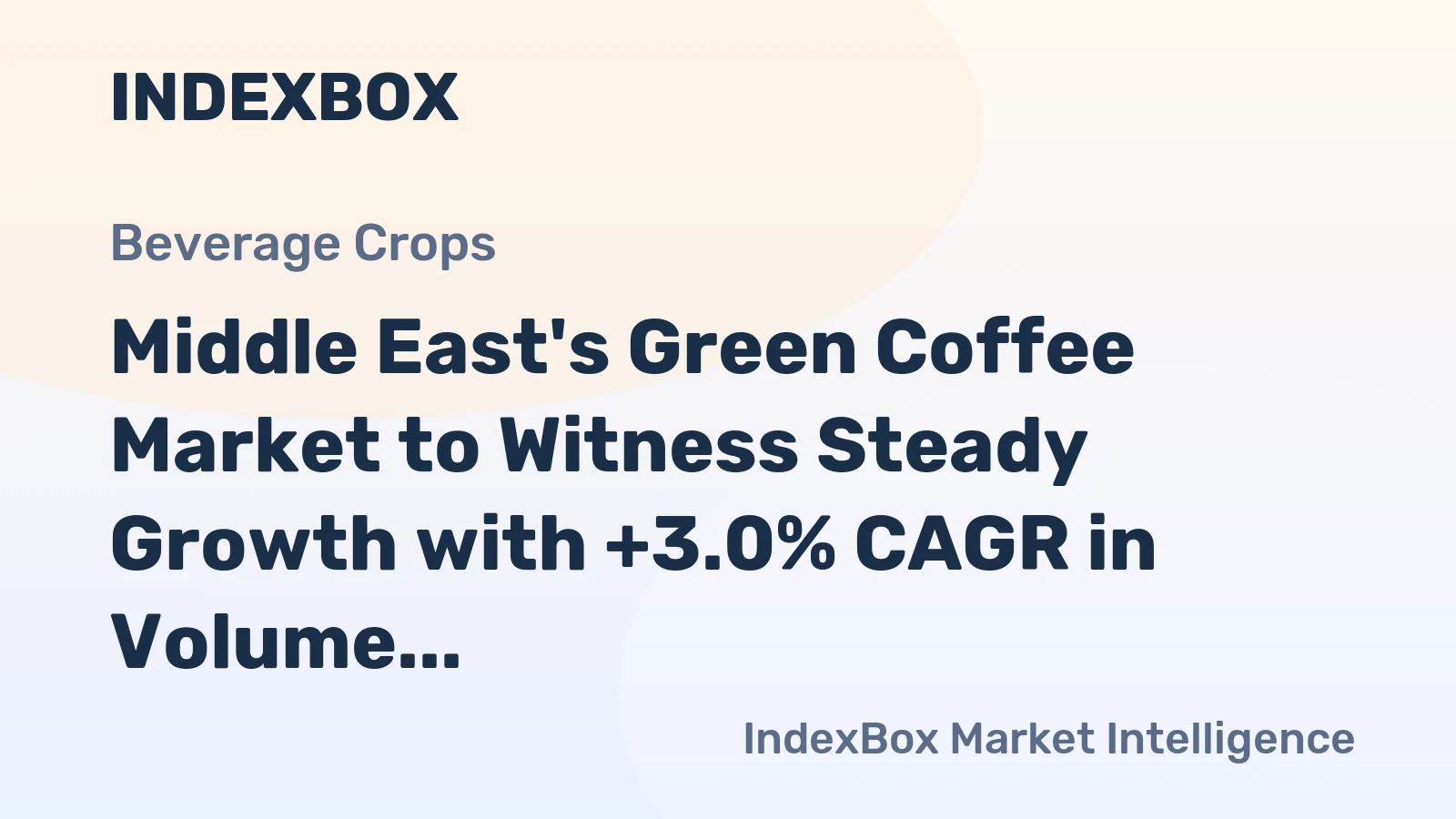 Middle East's Green Coffee Market to Witness Steady Growth with +3.0% CAGR in Volume by 2035