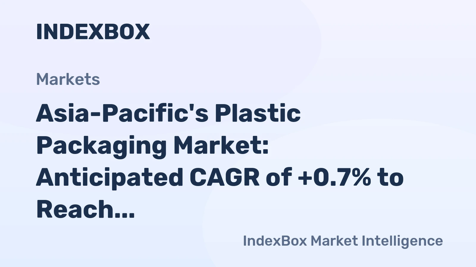 Asia-Pacific's Plastic Packaging Market: Anticipated CAGR of +0.7% to Reach 33M Tons by 2035