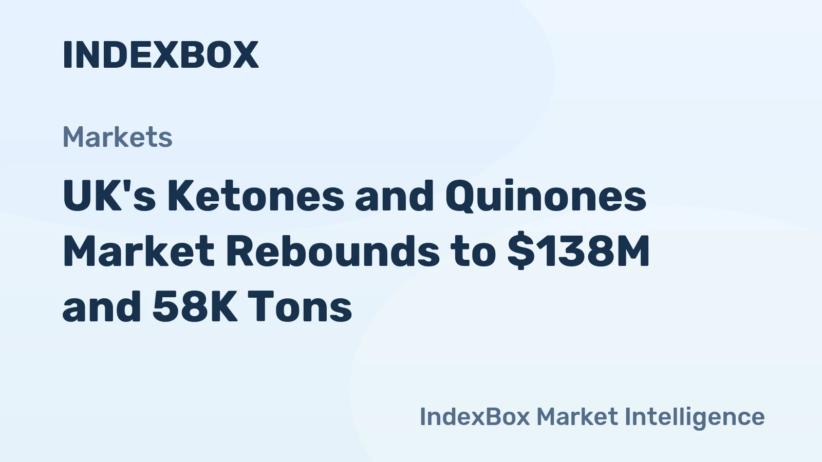 UK's Ketones and Quinones Market Rebounds to $138M and 58K Tons
