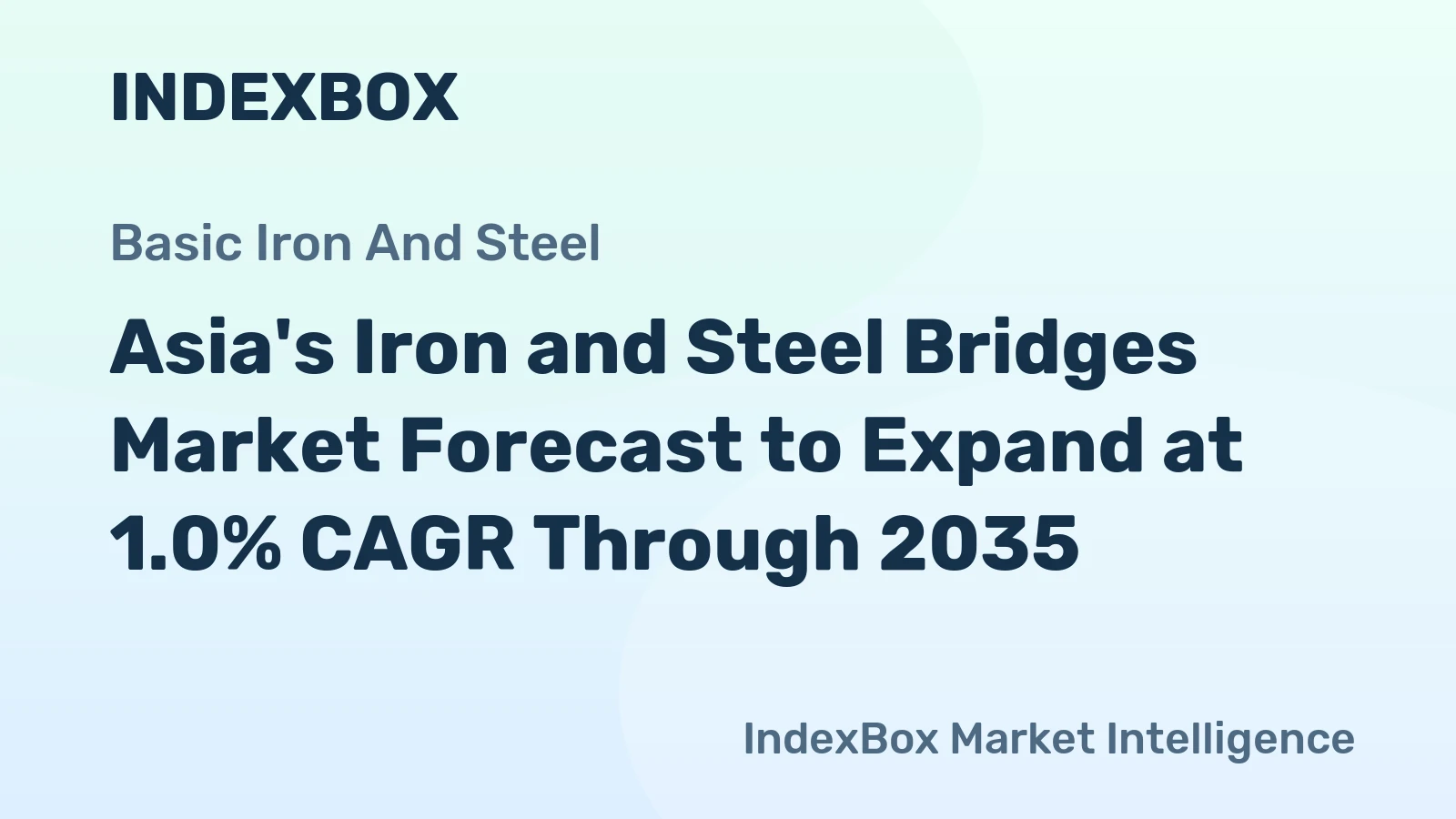 Asia's Iron and Steel Bridges Market Forecast to Expand at 1.0% CAGR Through 2035