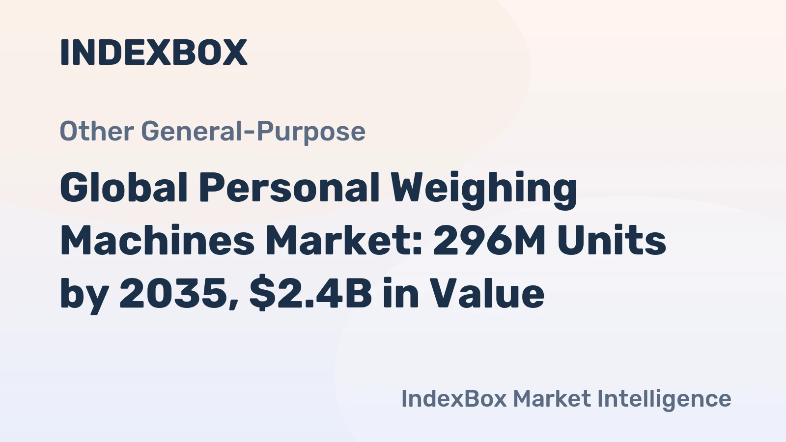 Global Personal Weighing Machines Market: 296M Units by 2035, $2.4B in Value