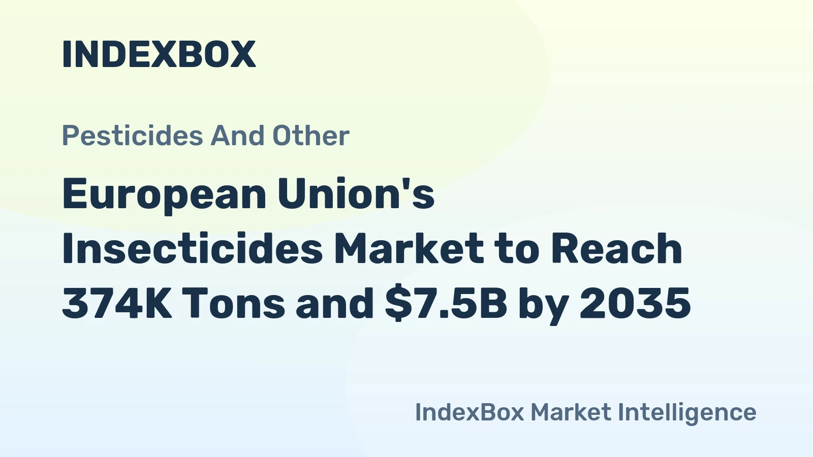 European Union's Insecticides Market to Reach 374K Tons and $7.5B by 2035