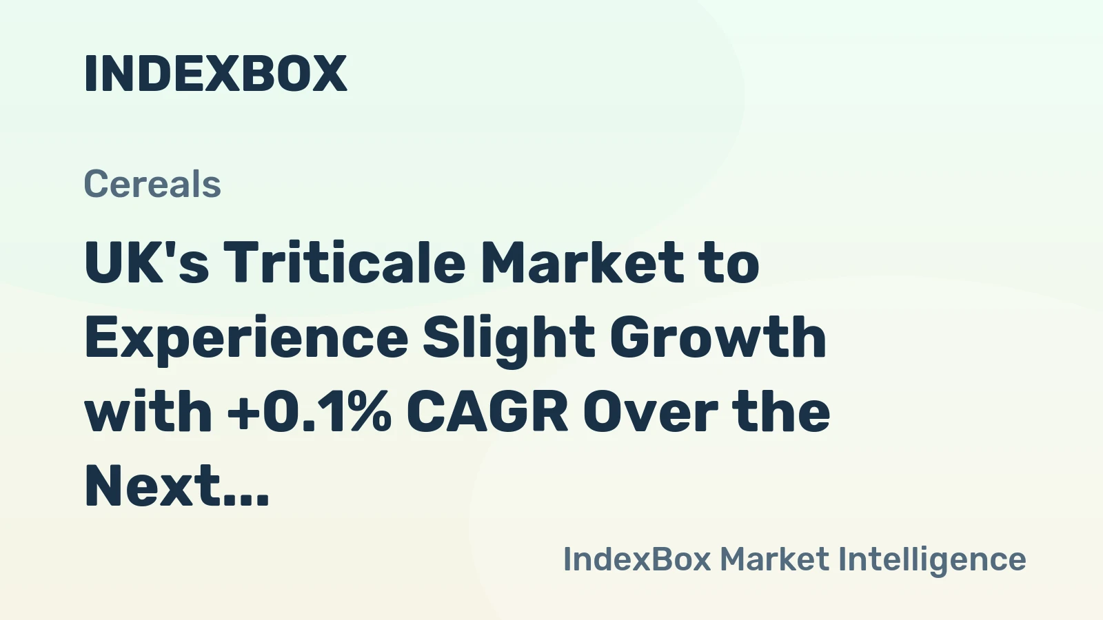 UK's Triticale Market to Experience Slight Growth with +0.1% CAGR Over the Next Decade