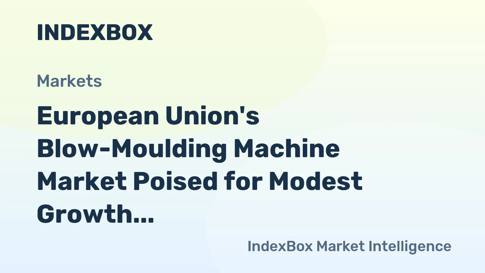 European Union's Blow-Moulding Machine Market Poised for Modest Growth With 1.4% CAGR in Value Through 2035