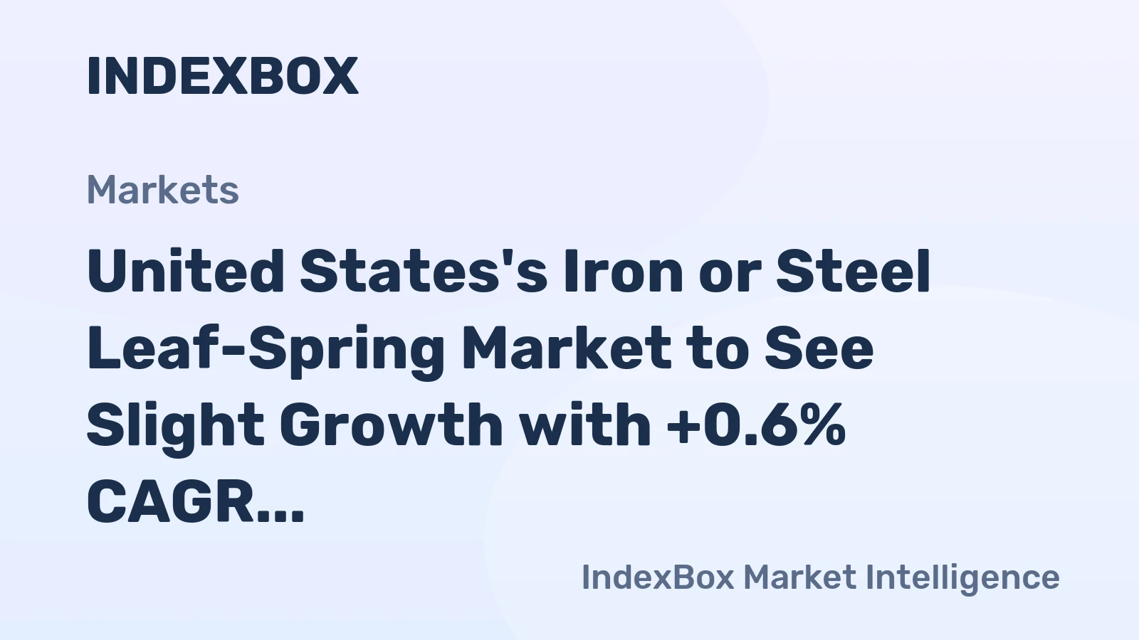 United States's Iron or Steel Leaf-Spring Market to See Slight Growth with +0.6% CAGR