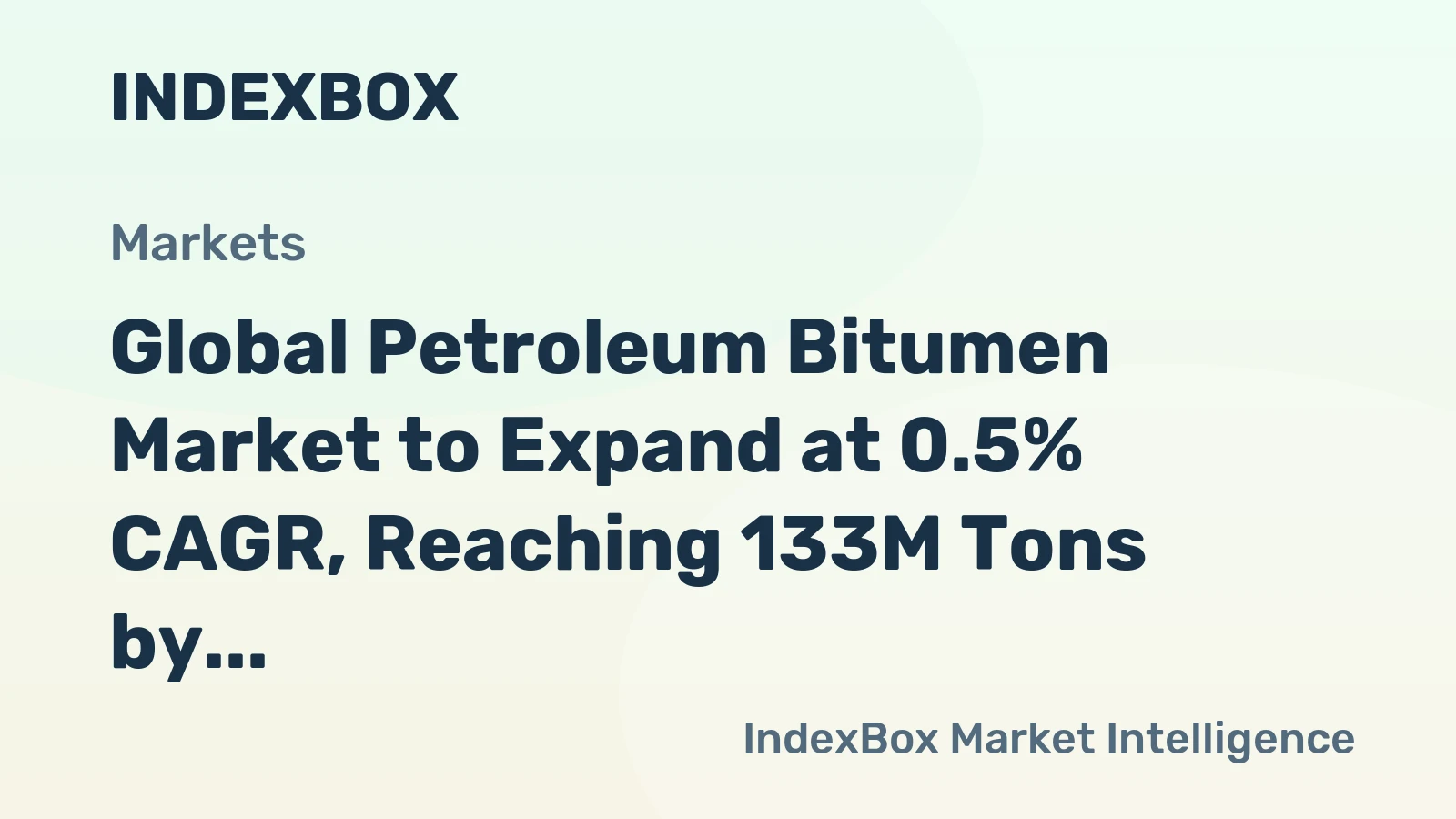 Global Petroleum Bitumen Market to Expand at 0.5% CAGR, Reaching 133M Tons by 2035
