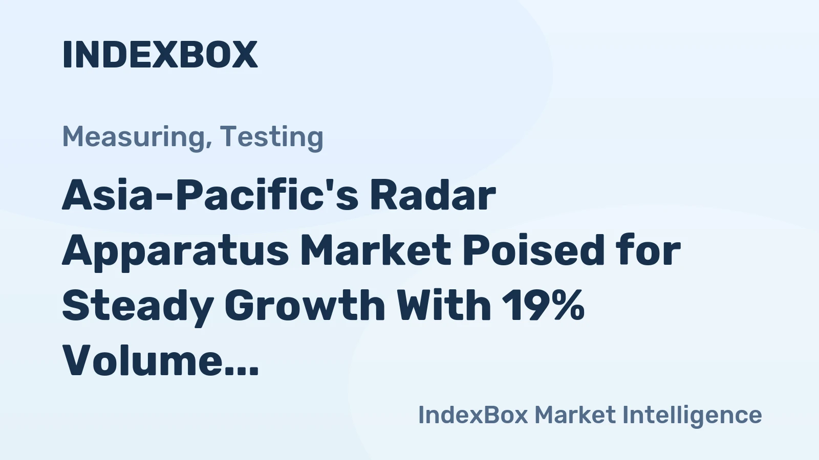 Asia-Pacific's Radar Apparatus Market Poised for Steady Growth With 19% Volume CAGR Through 2035