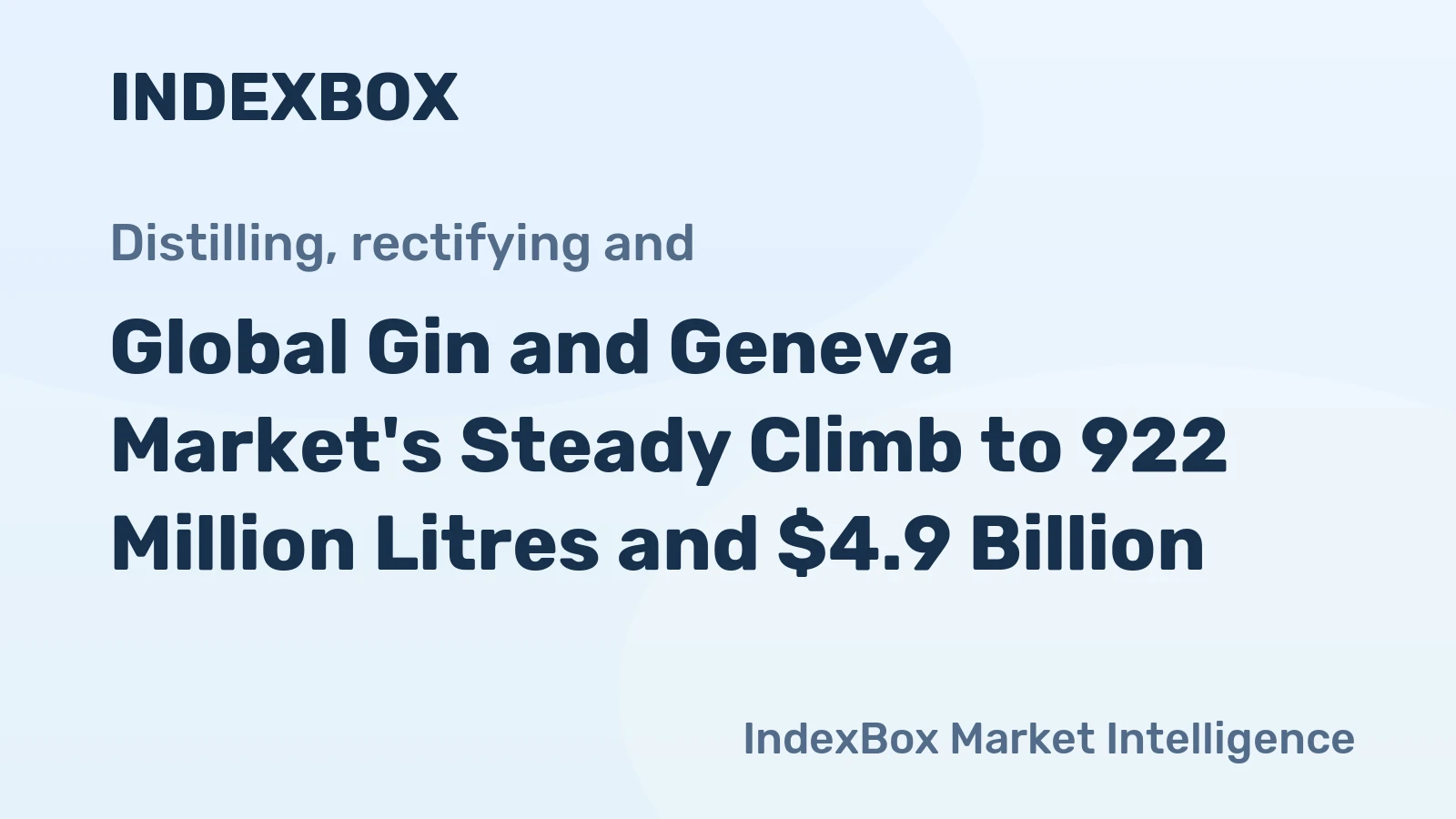 Global Gin and Geneva Market's Steady Climb to 922 Million Litres and $4.9 Billion