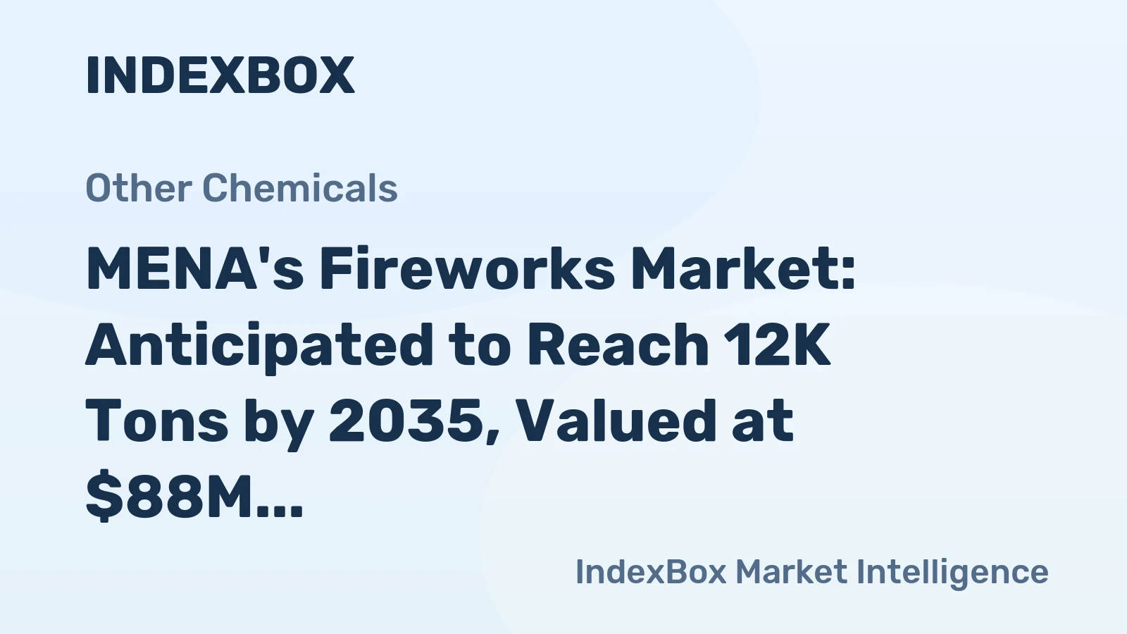 MENA's Fireworks Market: Anticipated to Reach 12K Tons by 2035, Valued at $88M