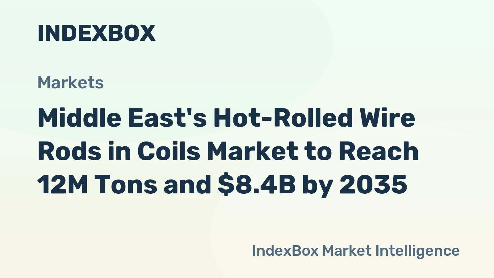 Middle East's Hot-Rolled Wire Rods in Coils Market to Reach 12M Tons and $8.4B by 2035