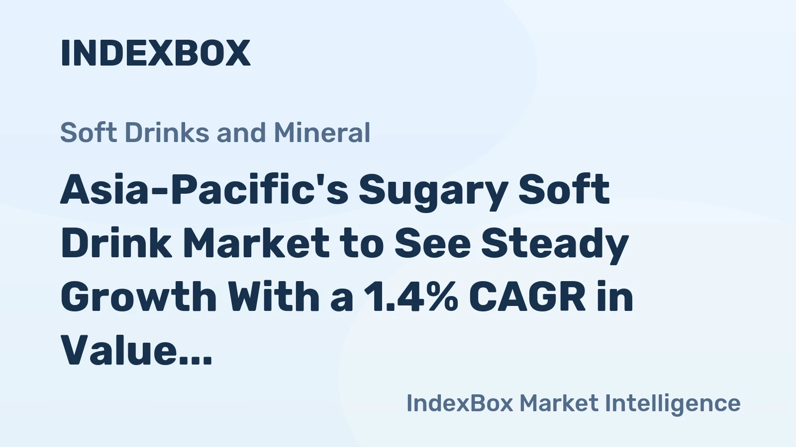 Asia-Pacific's Sugary Soft Drink Market to See Steady Growth With a 1.4% CAGR in Value