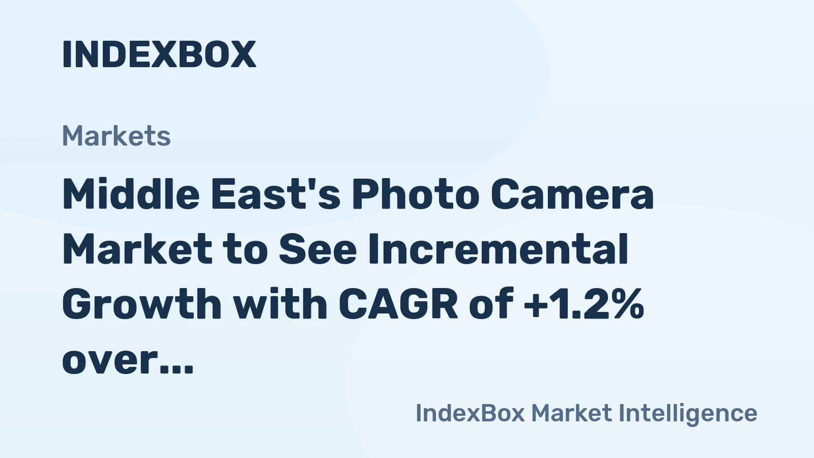 Middle East's Photo Camera Market to See Incremental Growth with CAGR of +1.2% over the Next Decade, Projected to Reach $86M by 2035