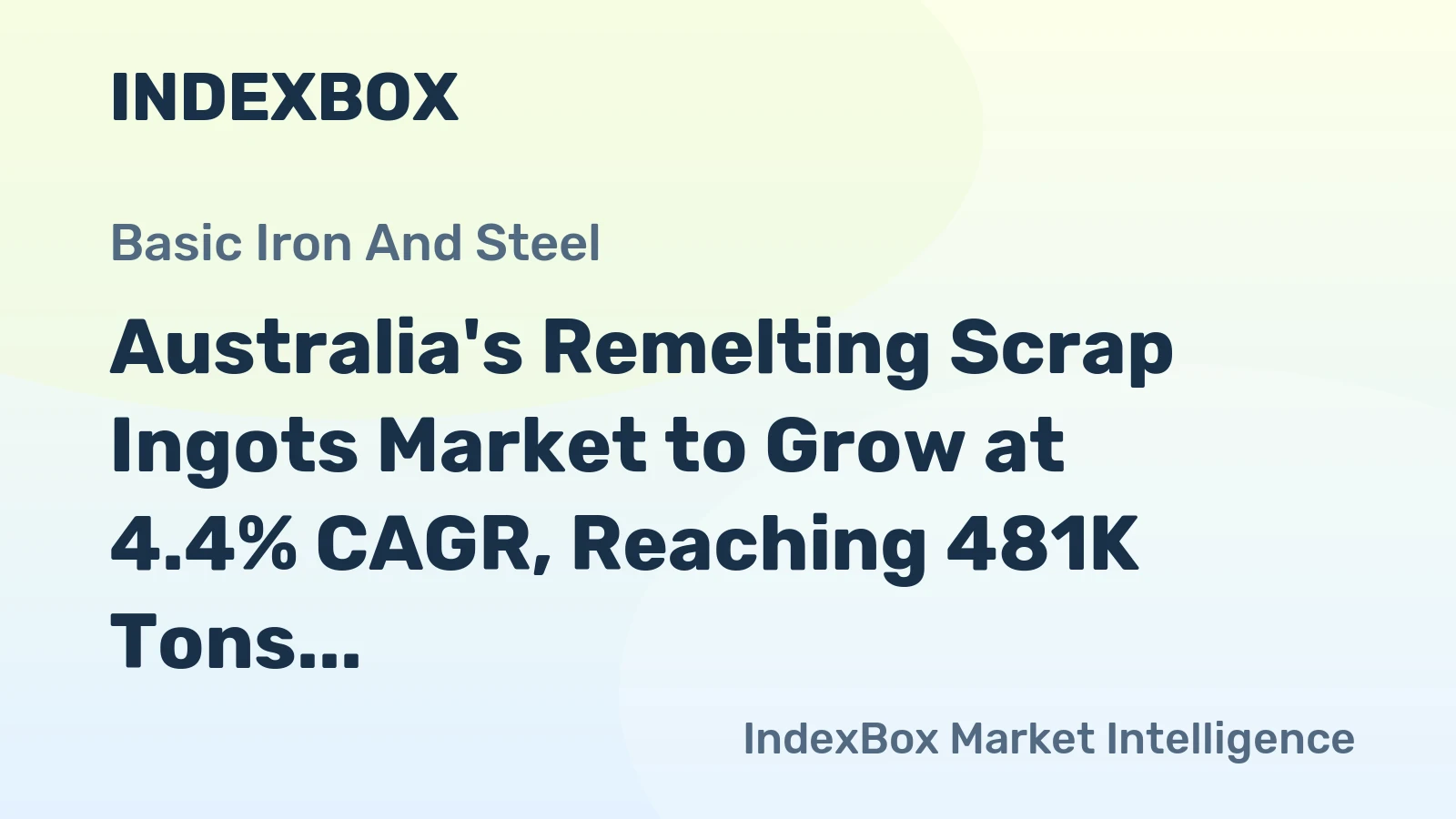 Australia's Remelting Scrap Ingots Market to Grow at 4.4% CAGR, Reaching 481K Tons by 2035