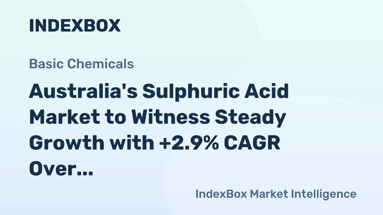 Australia's Sulphuric Acid Market to Witness Steady Growth with +2.9% CAGR Over Next Decade