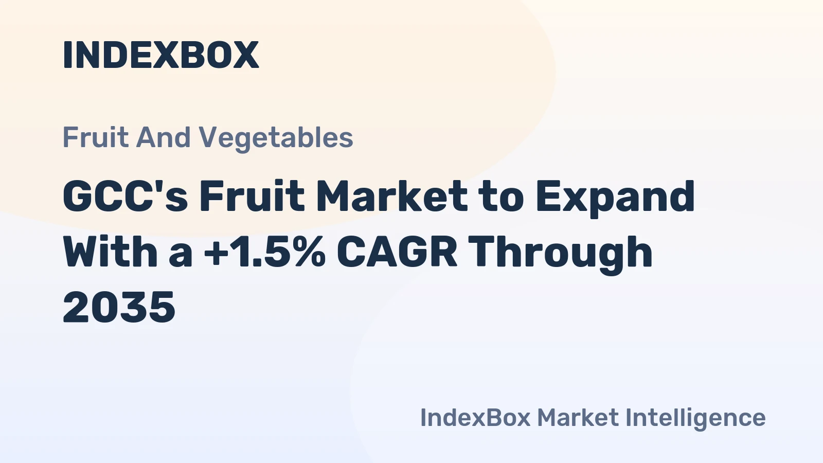 GCC's Fruit Market to Expand With a +1.5% CAGR Through 2035