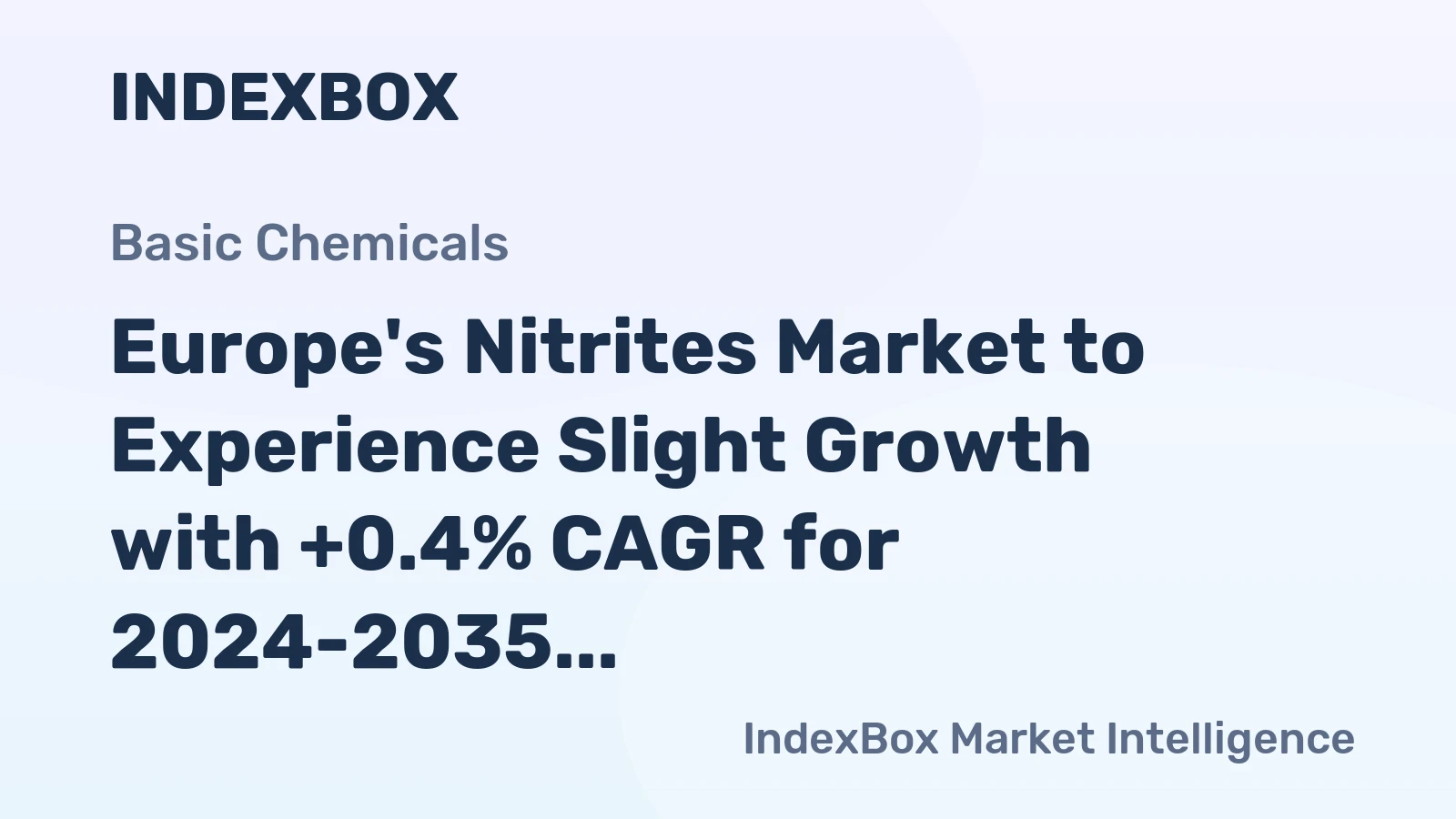 Europe's Nitrites Market to Experience Slight Growth with +0.4% CAGR for 2024-2035