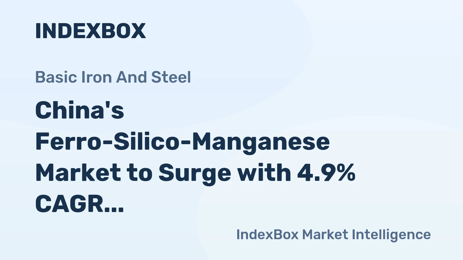 China's Ferro-Silico-Manganese Market to Surge with 4.9% CAGR, Reaching $23.2B by 2035