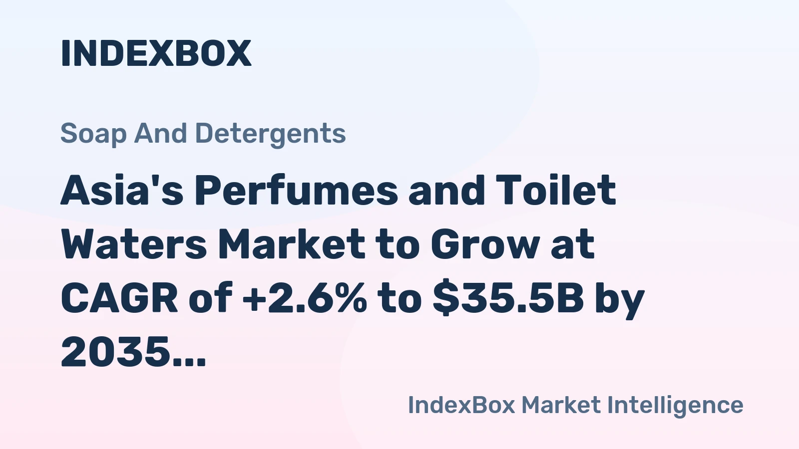 Asia's Perfumes and Toilet Waters Market to Grow at CAGR of +2.6% to $35.5B by 2035