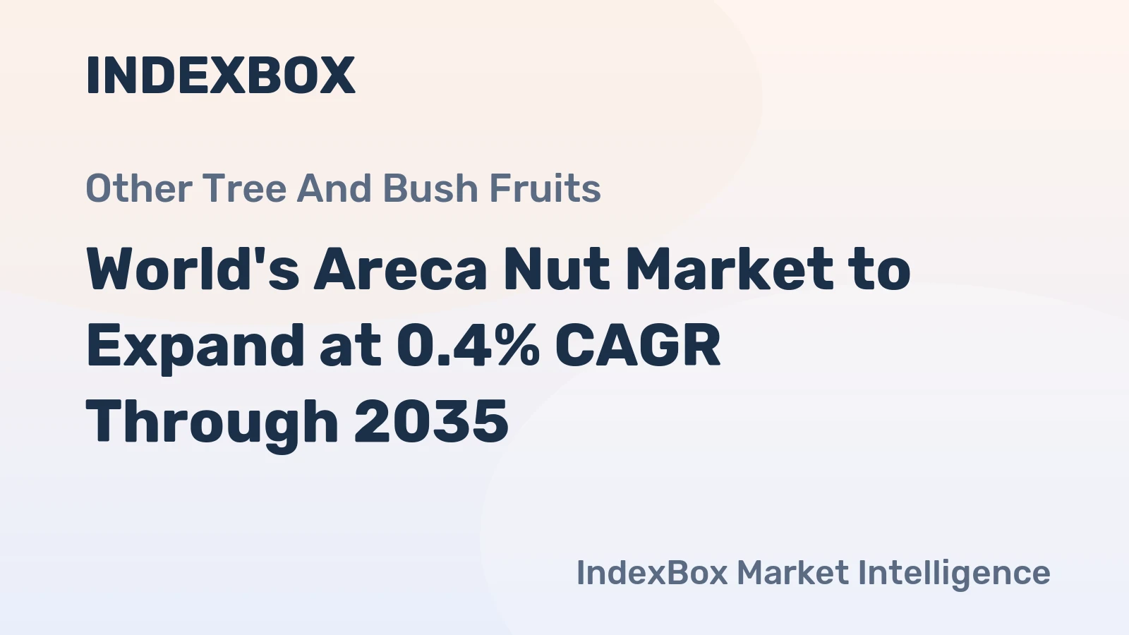 World's Areca Nut Market to Expand at 0.4% CAGR Through 2035
