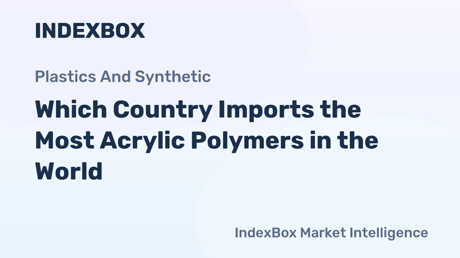 Which Country Imports the Most Acrylic Polymers in the World?