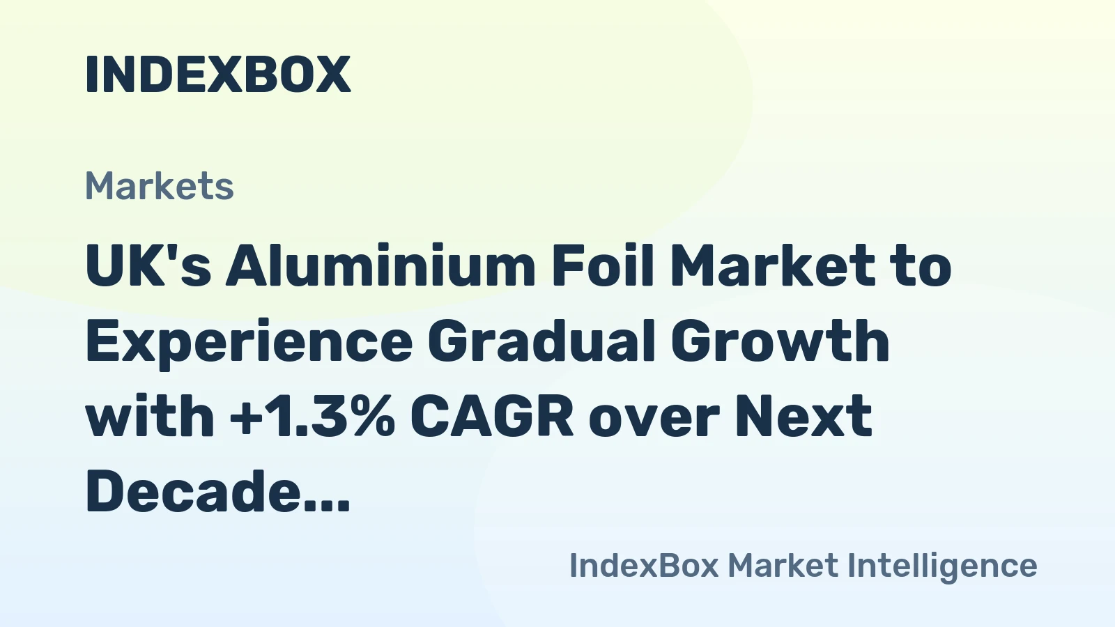 UK's Aluminium Foil Market to Experience Gradual Growth with +1.3% CAGR over Next Decade