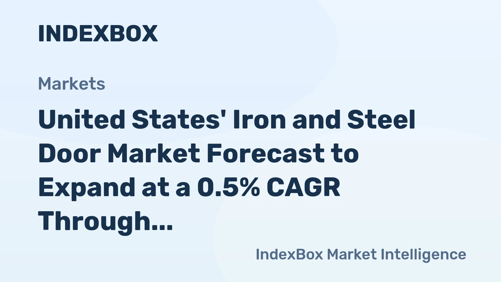 United States' Iron and Steel Door Market Forecast to Expand at a 0.5% CAGR Through 2035