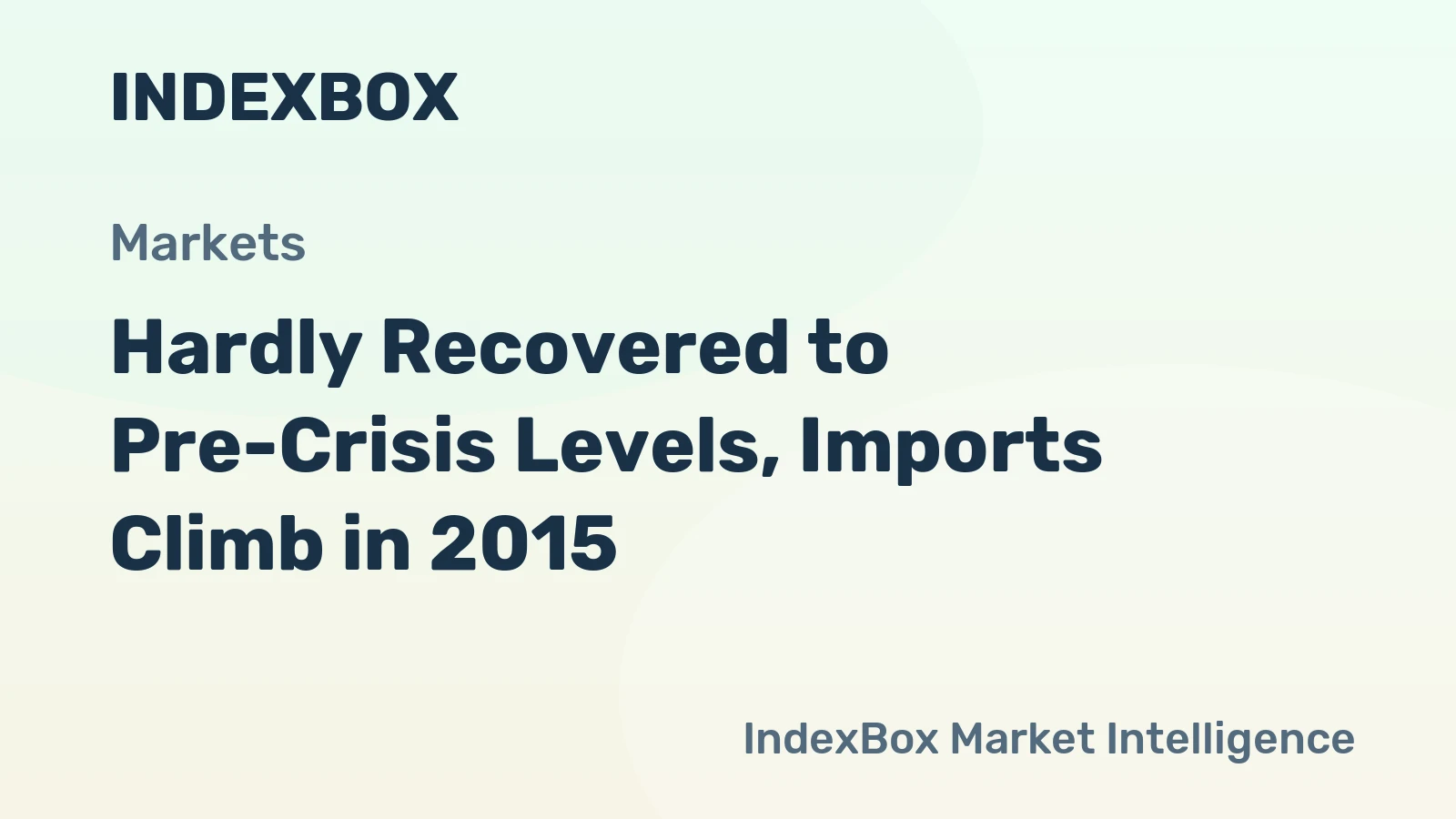 Hardly Recovered to Pre-Crisis Levels, Imports Climb in 2015