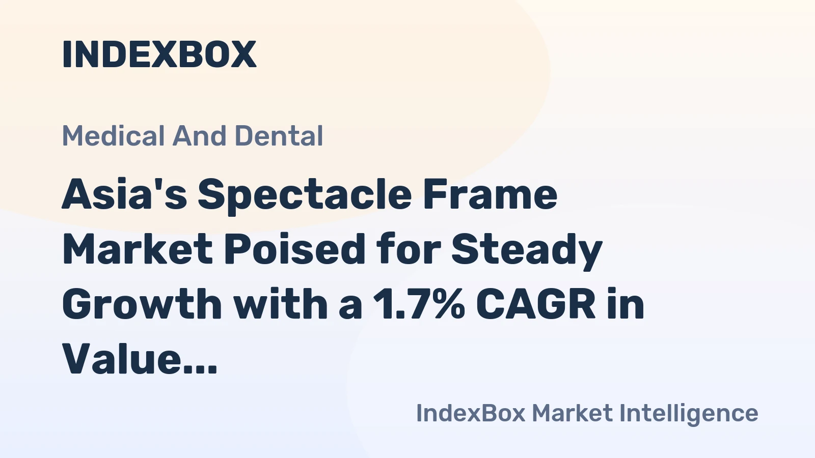 Asia's Spectacle Frame Market Poised for Steady Growth with a 1.7% CAGR in Value Through 2035