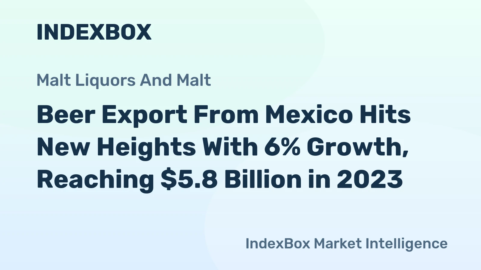 Beer Export From Mexico Hits New Heights With 6% Growth, Reaching $5.8 Billion in 2023