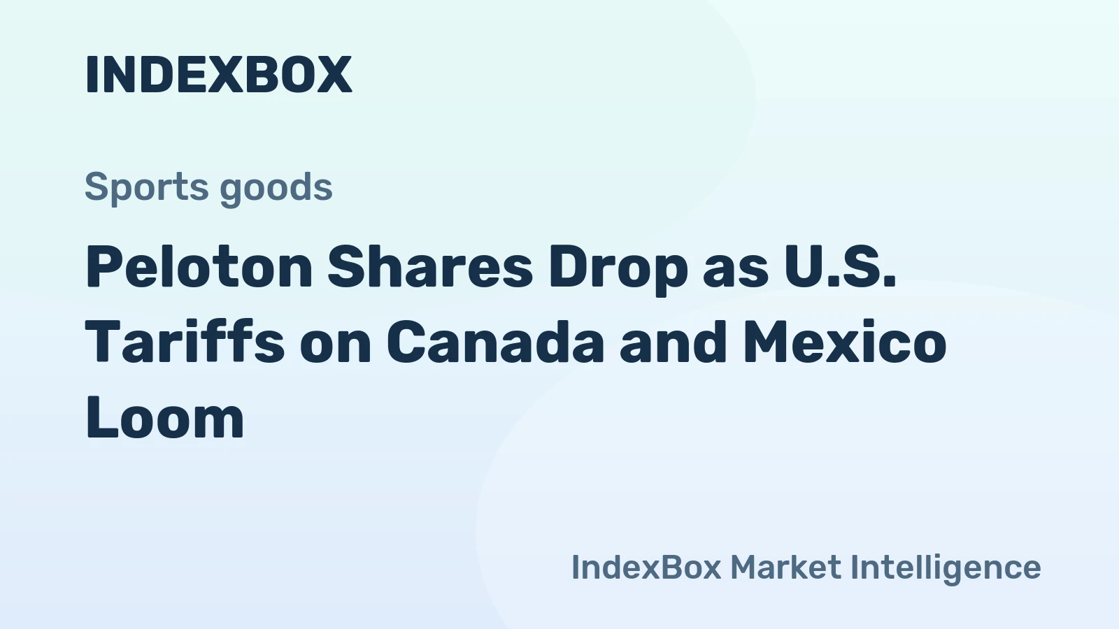 Peloton Shares Drop as U.S. Tariffs on Canada and Mexico Loom