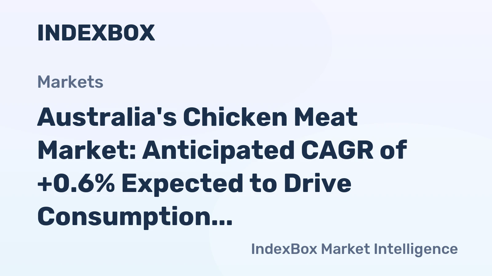 Australia's Chicken Meat Market: Anticipated CAGR of +0.6% Expected to Drive Consumption Growth Through 2035