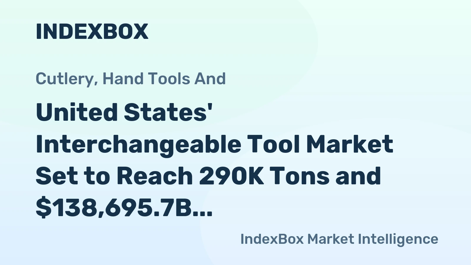 United States' Interchangeable Tool Market Set to Reach 290K Tons and $138,695.7B by 2035