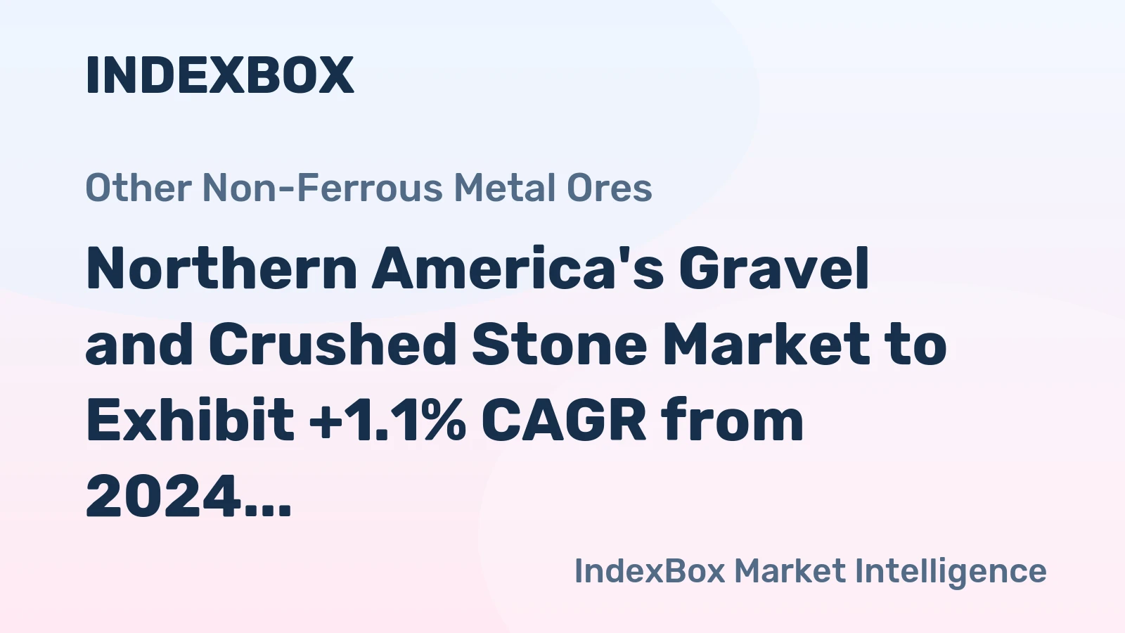 Northern America's Gravel and Crushed Stone Market to Exhibit +1.1% CAGR from 2024 to 2035