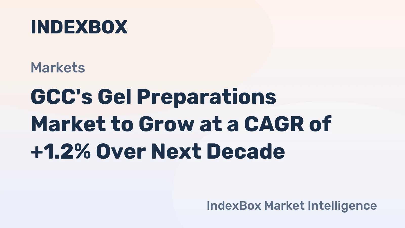GCC's Gel Preparations Market to Grow at a CAGR of +1.2% Over Next Decade