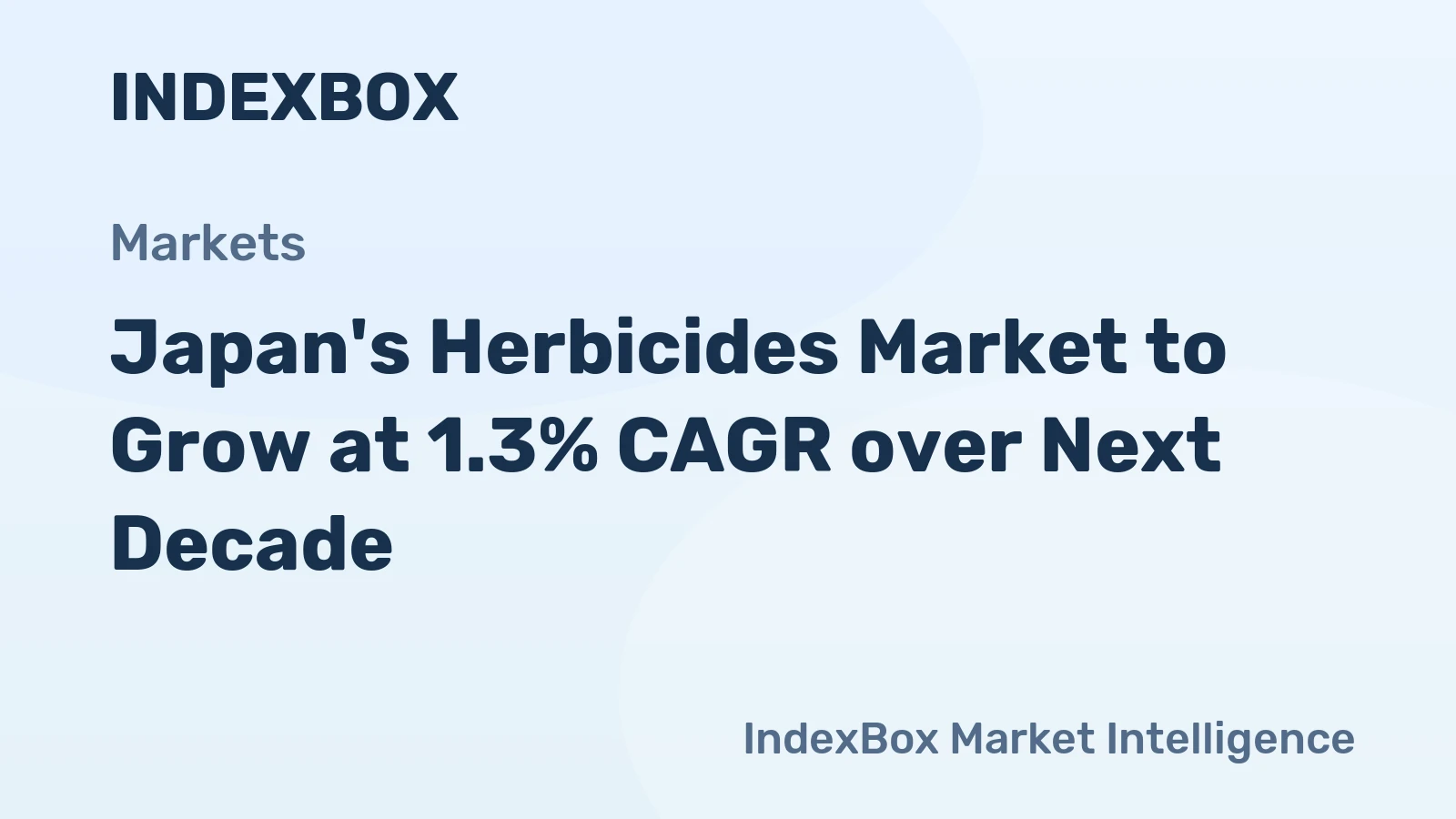 Japan's Herbicides Market to Grow at 1.3% CAGR over Next Decade