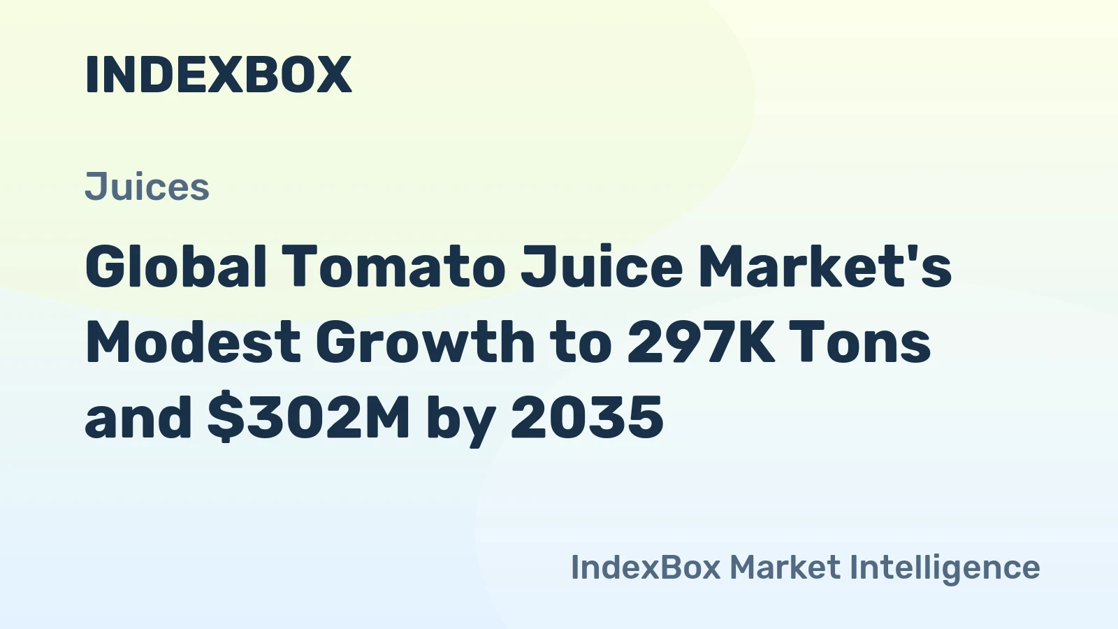 Global Tomato Juice Market's Modest Growth to 297K Tons and $302M by 2035