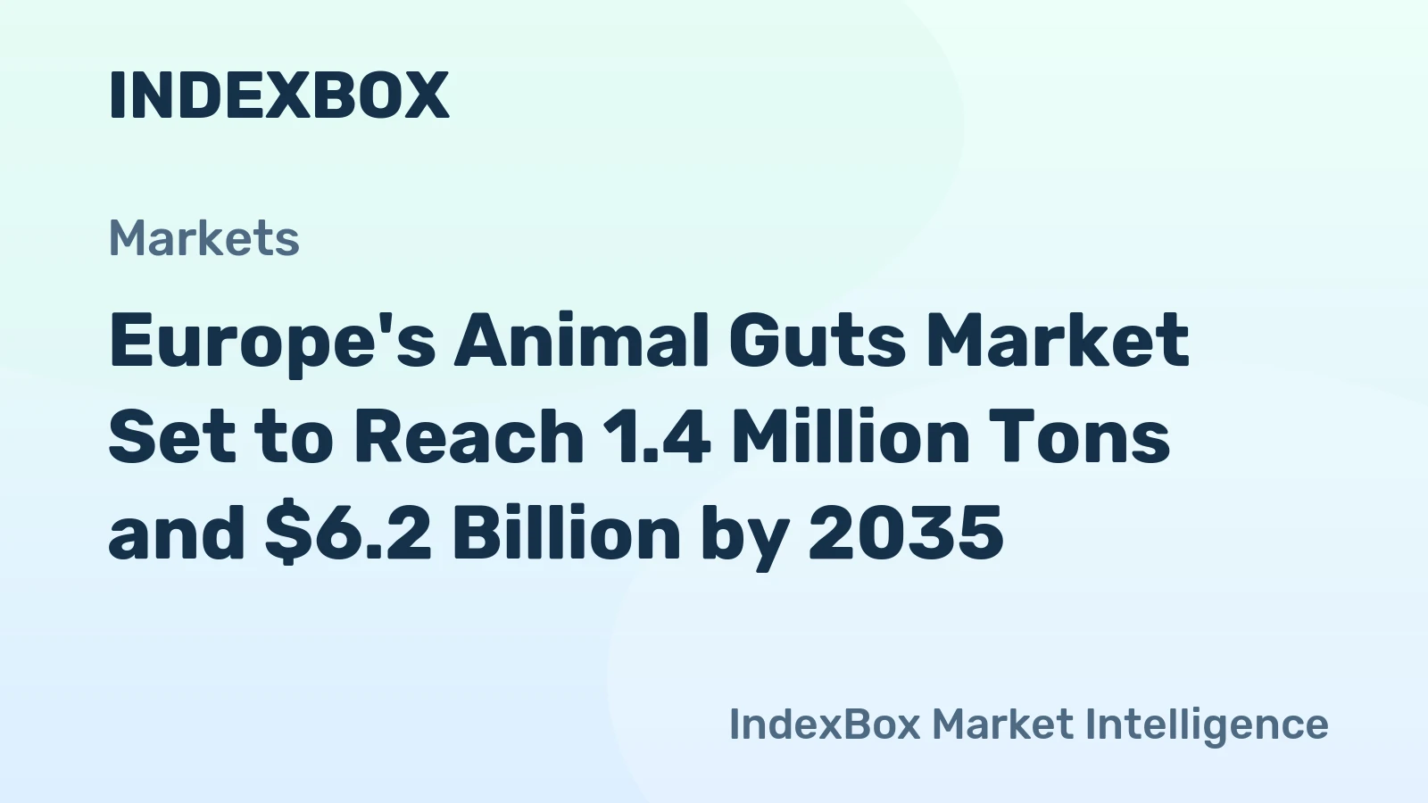 Europe's Animal Guts Market Set to Reach 1.4 Million Tons and $6.2 Billion by 2035