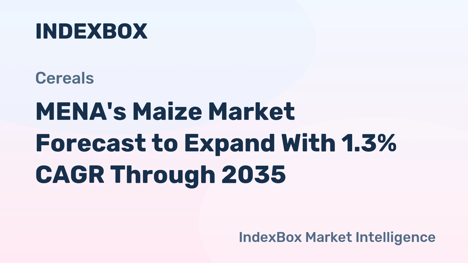 MENA's Maize Market Forecast to Expand With 1.3% CAGR Through 2035
