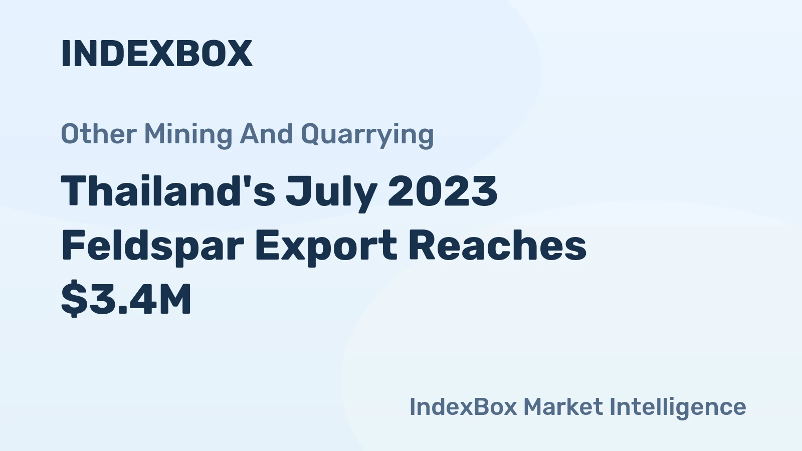 Thailand's July 2023 Feldspar Export Reaches $3.4M