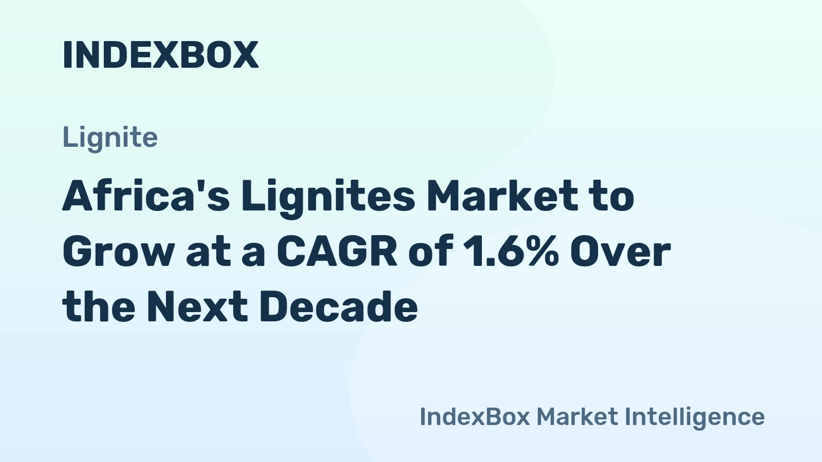 Africa's Lignites Market to Grow at a CAGR of 1.6% Over the Next Decade