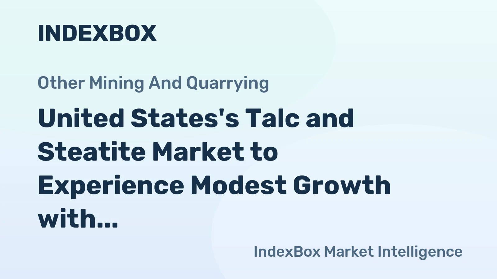 United States's Talc and Steatite Market to Experience Modest Growth with Market Volume Reaching 595K Tons and Market Value of $298M by 2035