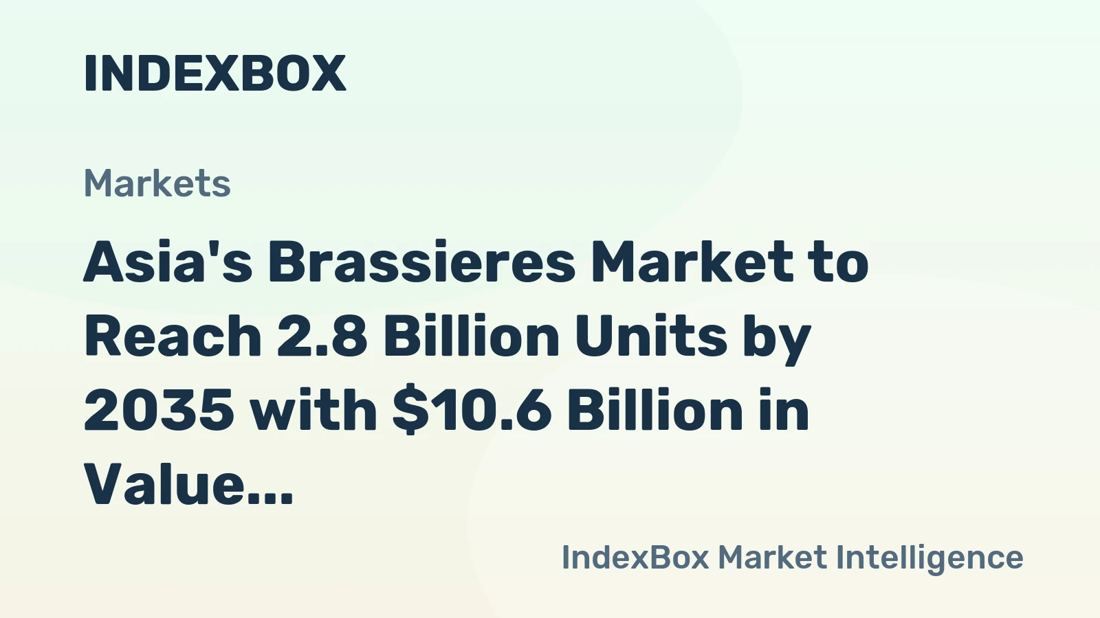 Asia's Brassieres Market to Reach 2.8 Billion Units by 2035 with $10.6 Billion in Value