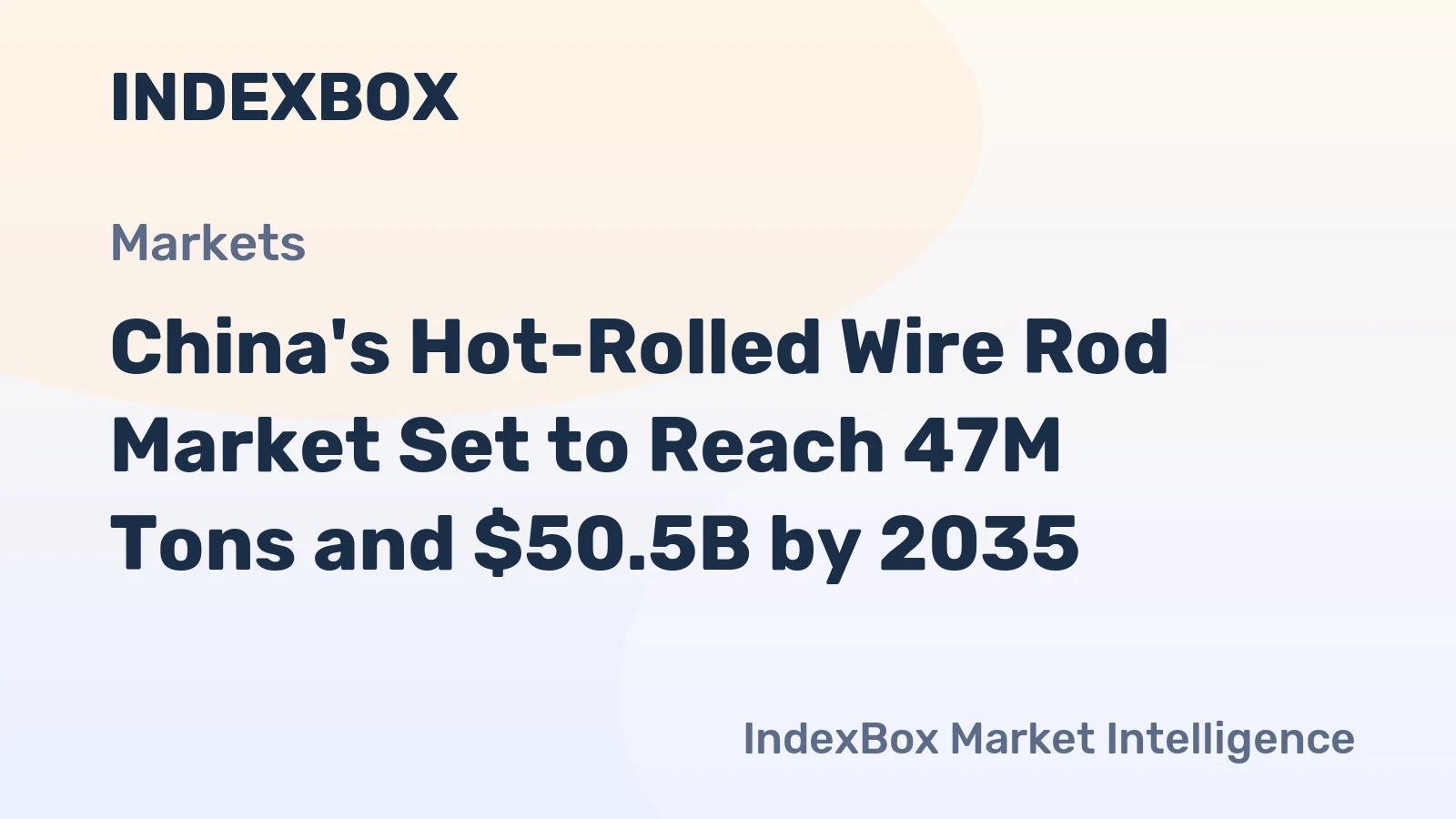 China's Hot-Rolled Wire Rod Market Set to Reach 47M Tons and $50.5B by 2035