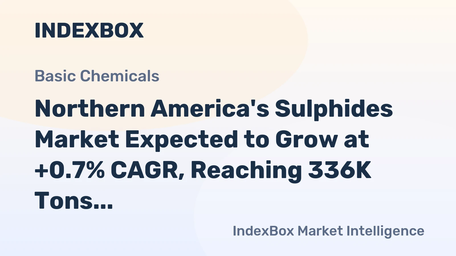 Northern America's Sulphides Market Expected to Grow at +0.7% CAGR, Reaching 336K Tons by 2035