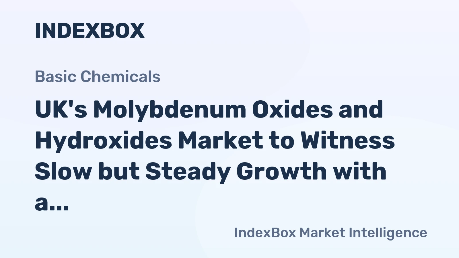 UK's Molybdenum Oxides and Hydroxides Market to Witness Slow but Steady Growth with a CAGR of +1.5% from 2024-2035