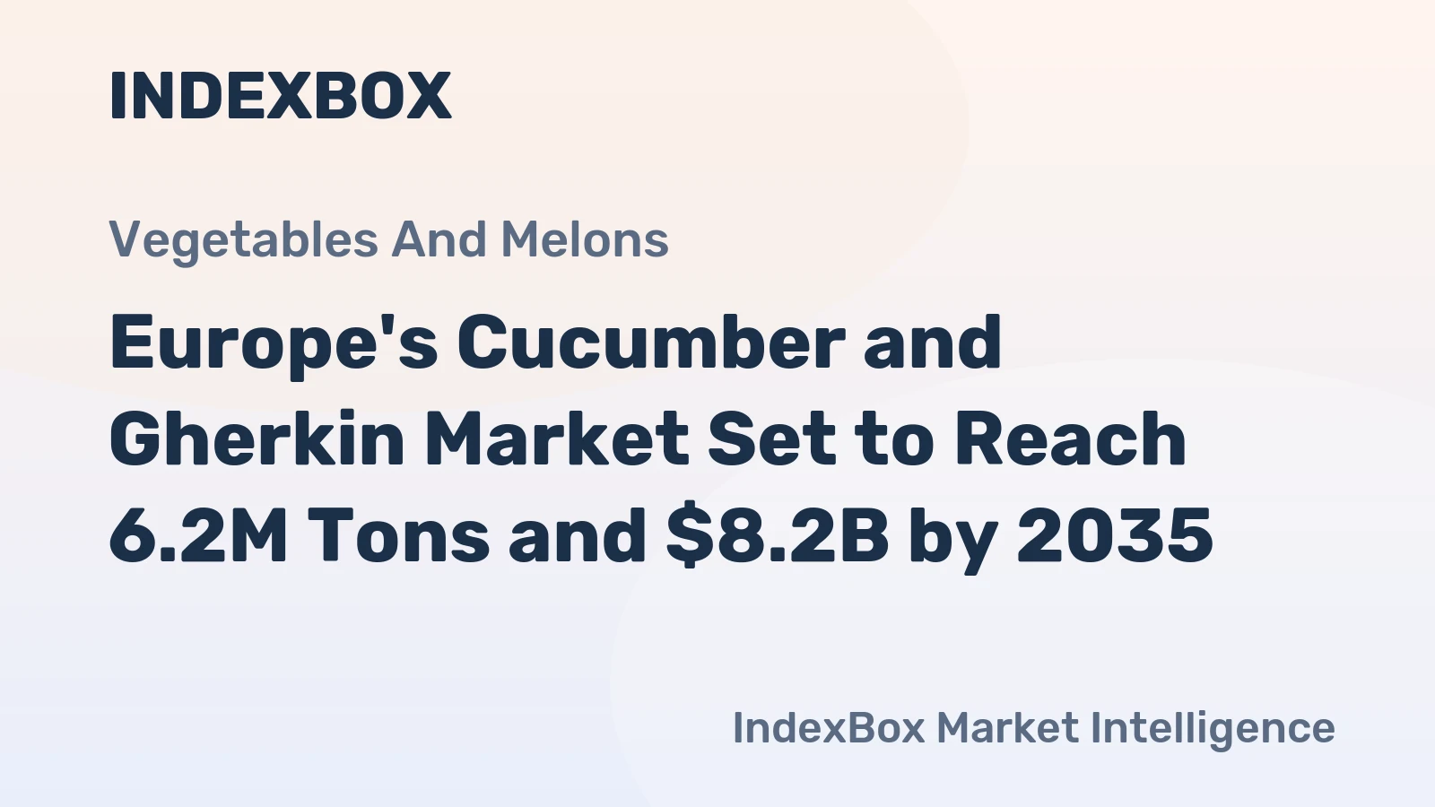 Europe's Cucumber and Gherkin Market Set to Reach 6.2M Tons and $8.2B by 2035